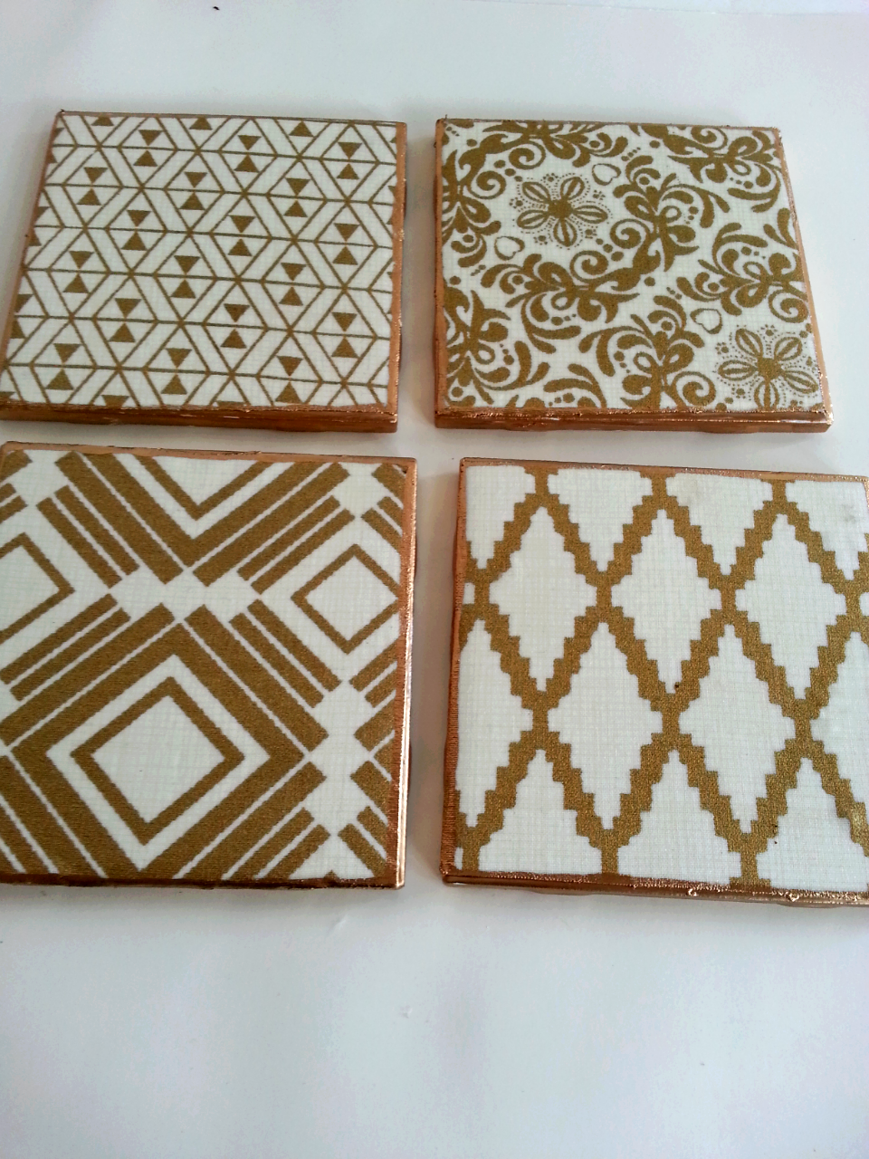 Gold Gilded Coasters – beyond coffee cake
